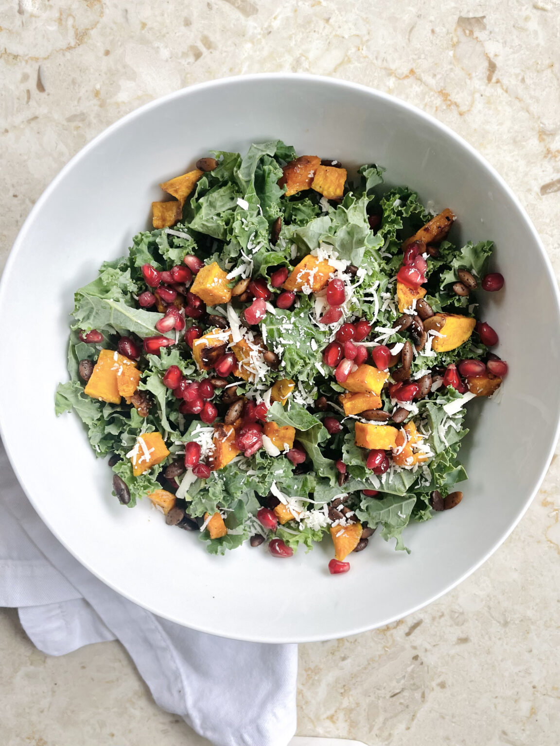 Fall Kale Salad with Maple Tahini Dressing - Megan Nash Health